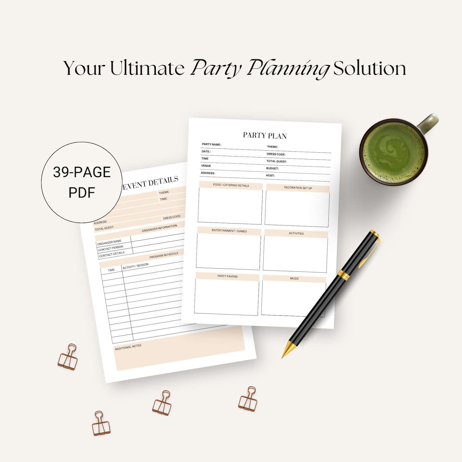 Ultimate Party Planner Printable: Event Planning Checklist (PDF ...