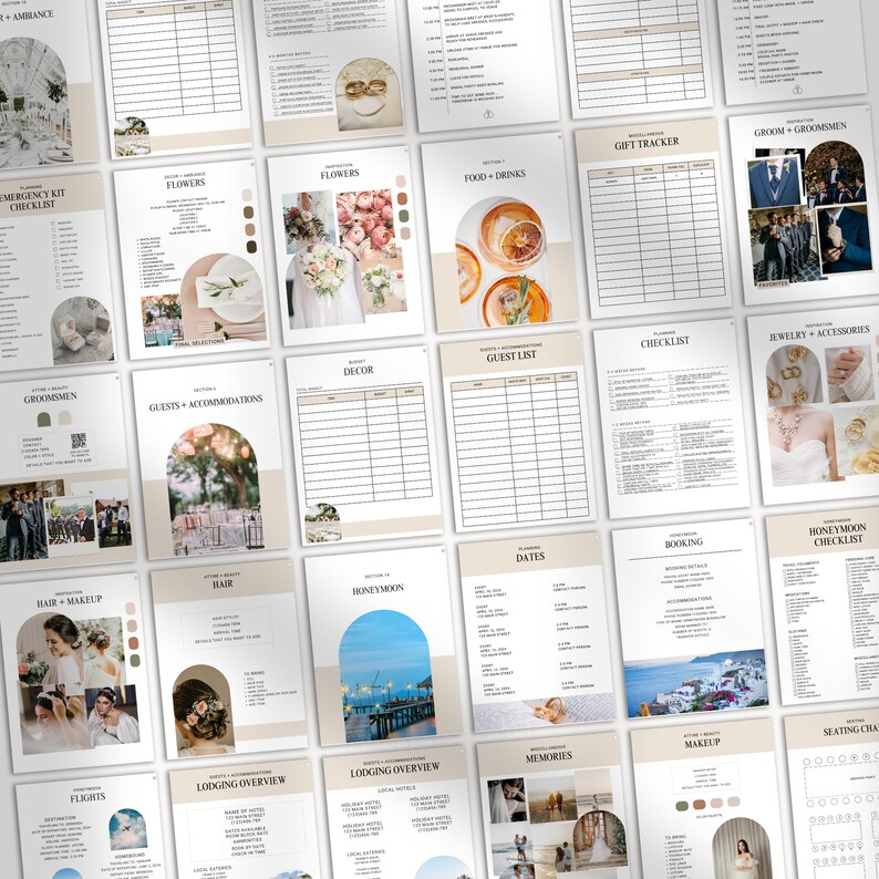 Wedding Digital Planner Editable Wedding Template Canva Wedding ...