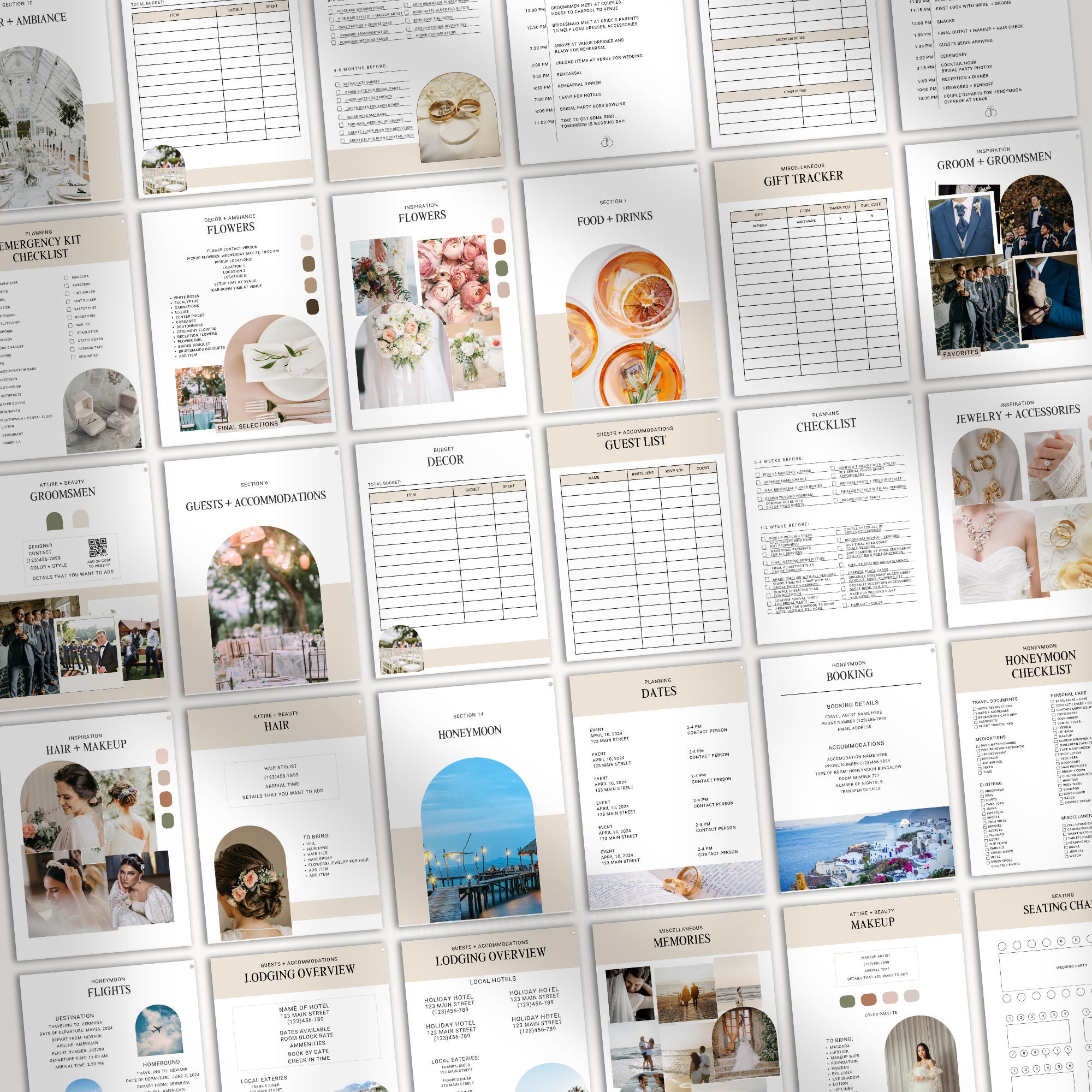 Wedding Digital Planner Editable Wedding Template Canva Wedding ...