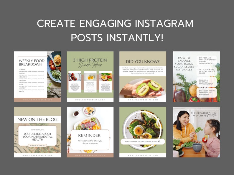 Food Nutrition Instagram Dietician IG Post Health Coach Social Media ...