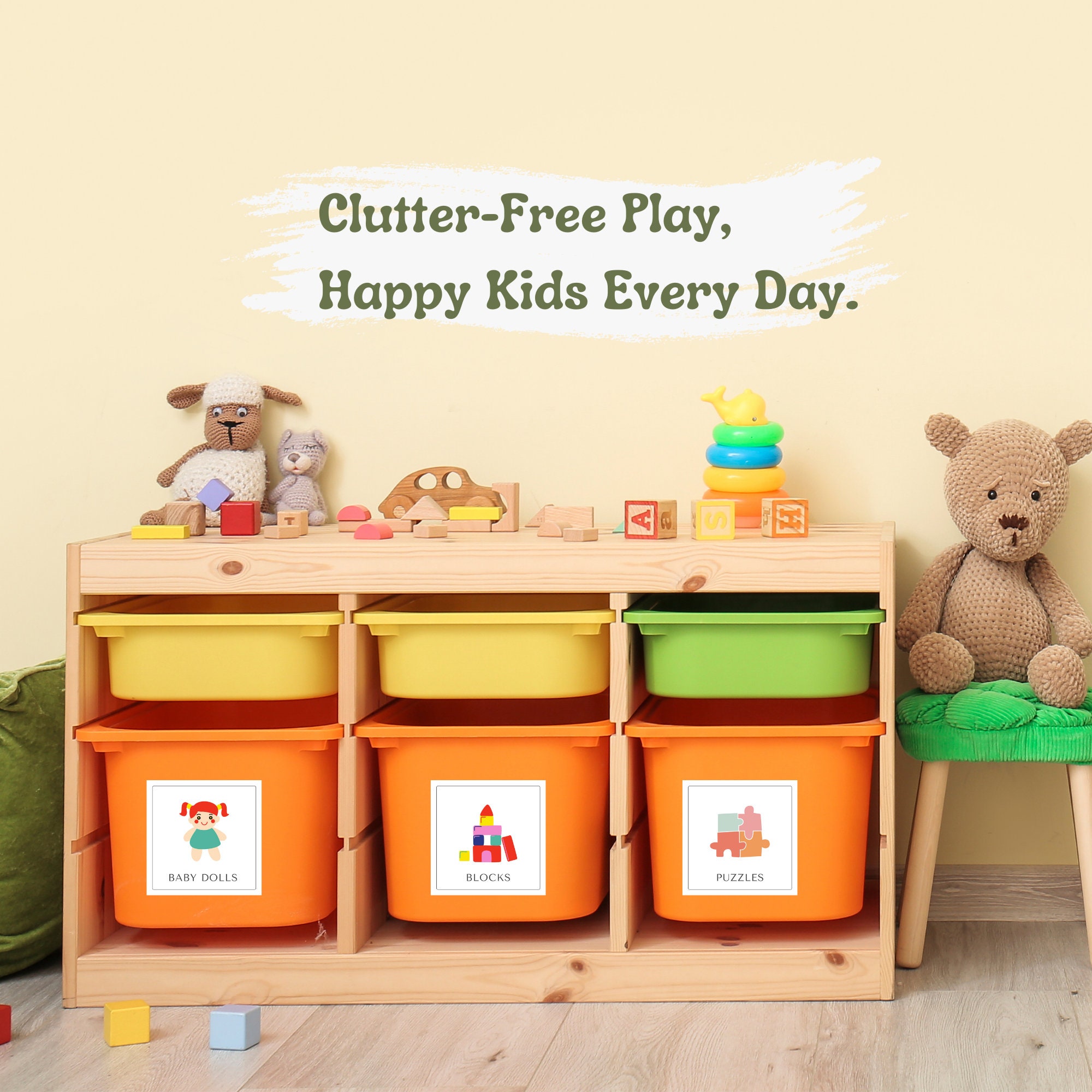 Toy Bin Label, Storage Bin Label, Visual Pictures, Preschool Playroom ...