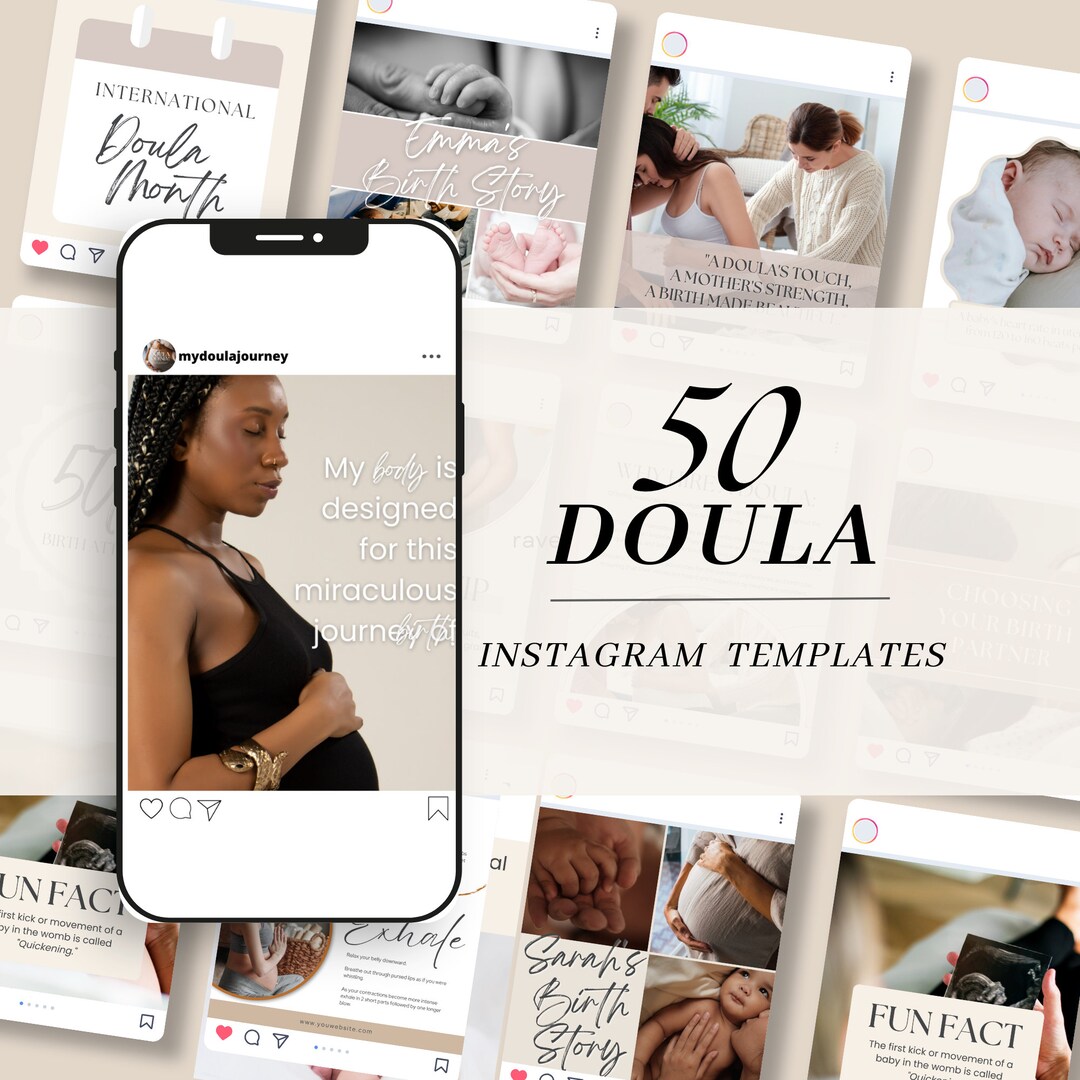 Doula Instagram Templates, Birth Worker Social Media, Childbirth ...
