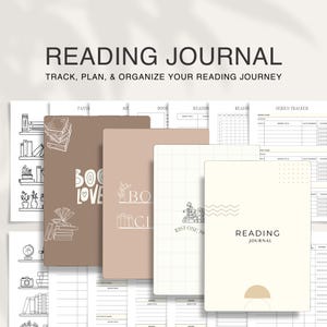 Reading Journal Printable: Book Tracker, Review Summary (PDF Download ...