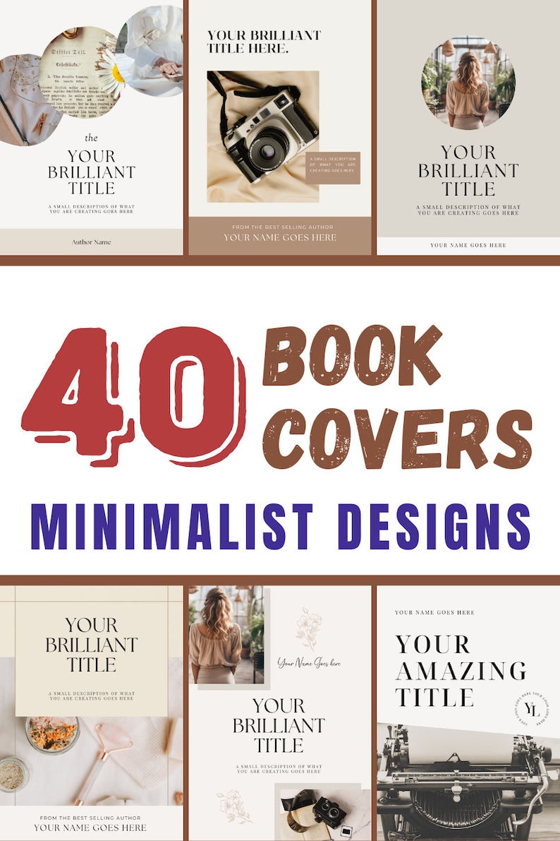 Ebook Cover Design Minimalist Ebook Canva Template Editable Cover ...