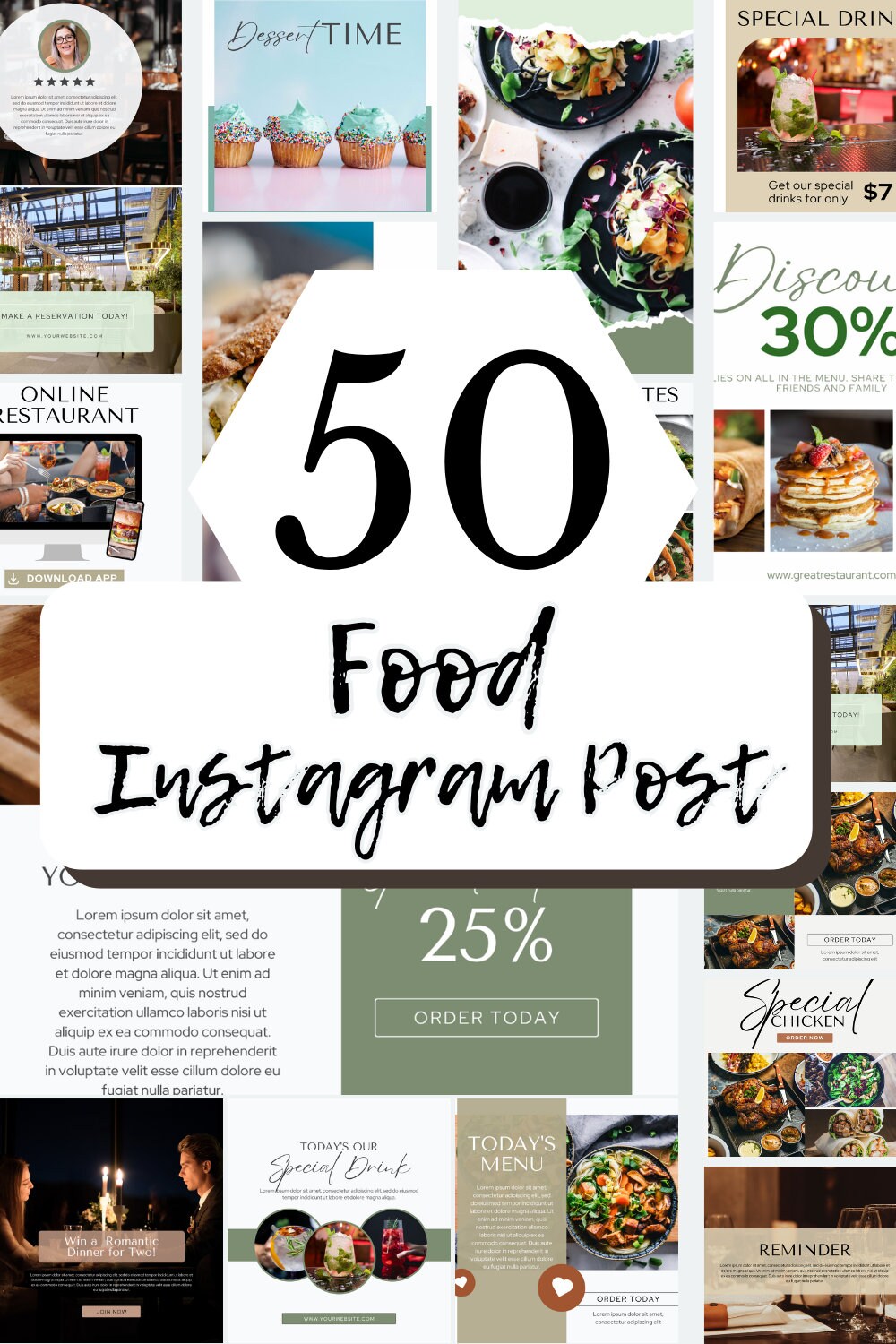 Food Instagram Post Restuarant Instagram Marketing Dietician Instagram ...