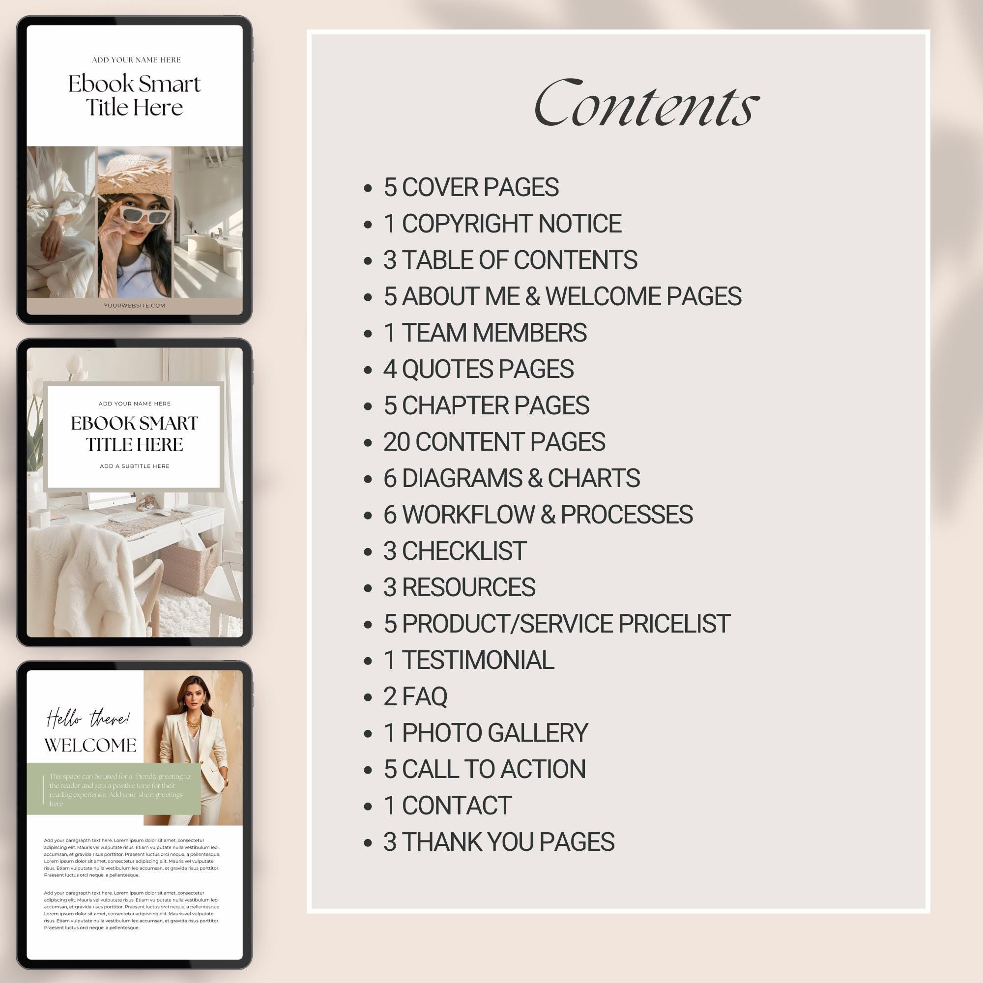 Ebook Template Editable Canva Course Guide Template Design, Aesthetic E ...