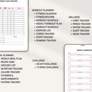 Digital Weight Loss Planner: Self Care & Meal Planning (PDF) - Etsy