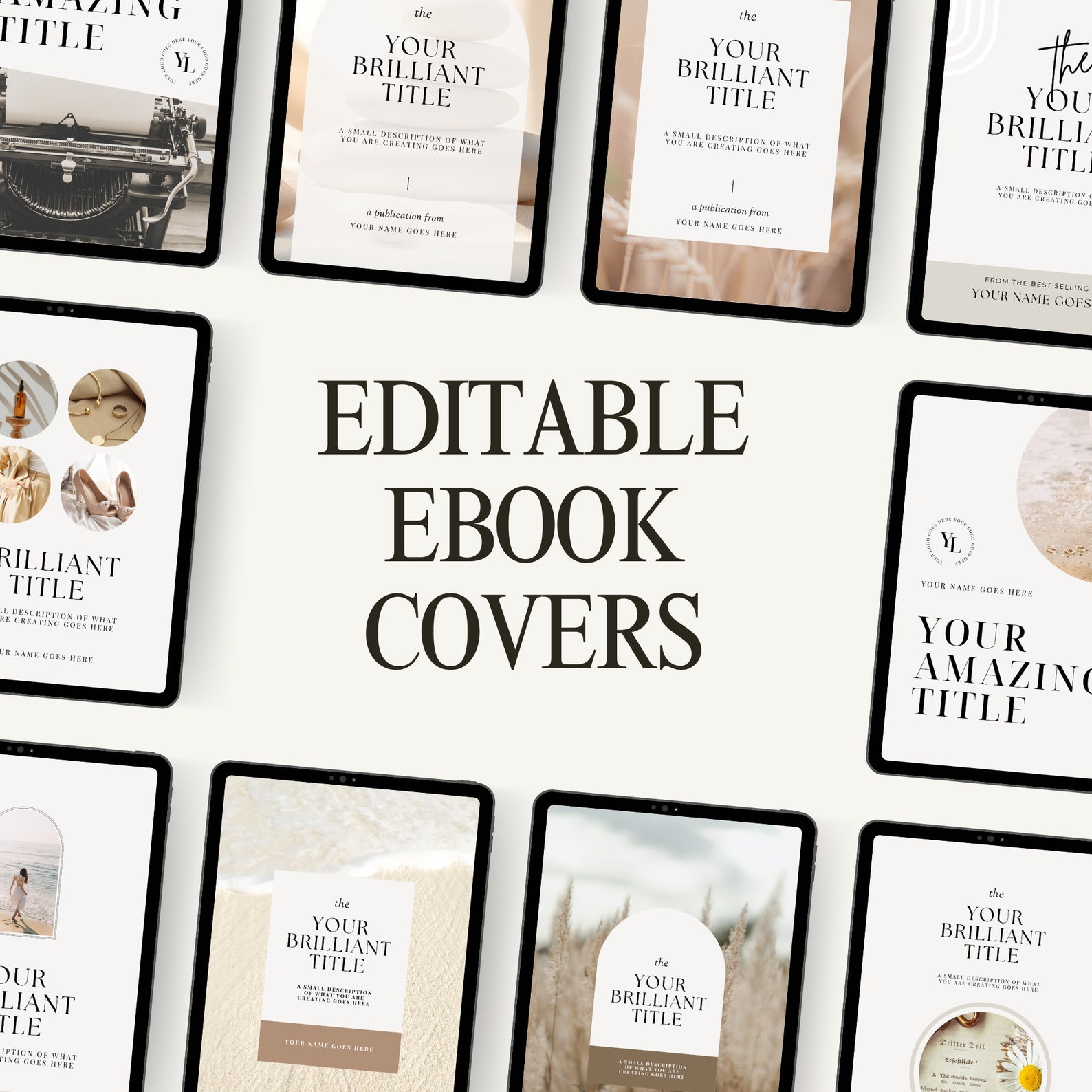 Minimalist Ebook Cover Template, Canva Book Cover Designs (digital ...