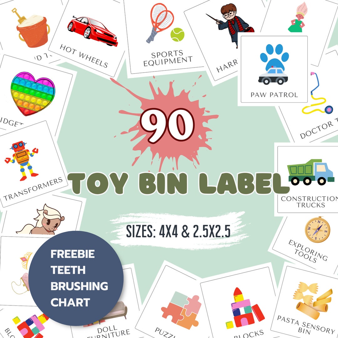 Toy Bin Label, Storage Bin Label, Visual Pictures, Preschool Playroom ...