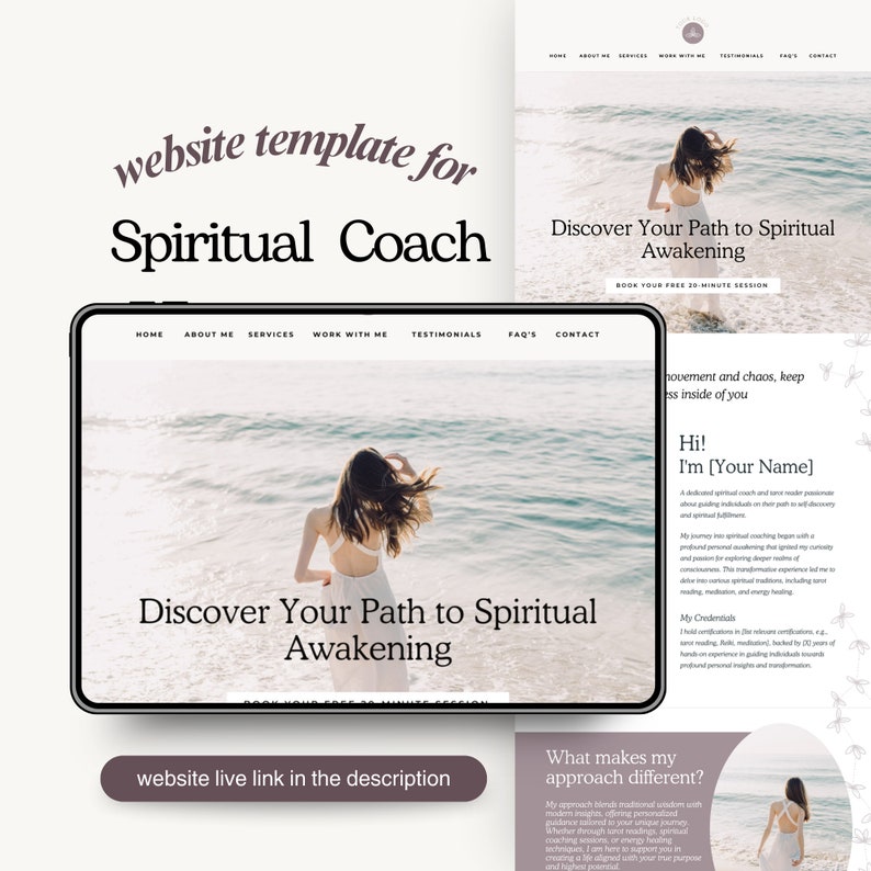 Spiritual Coach Website Template: Mystical Canva Design - Etsy