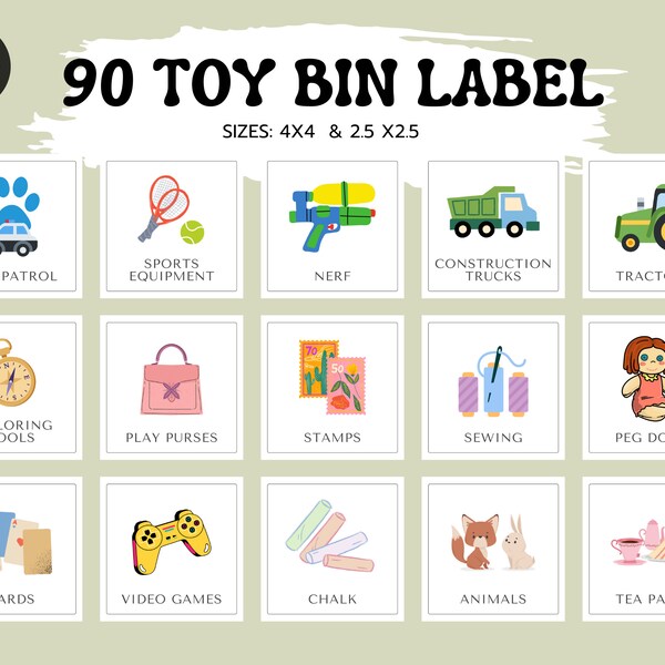 Bin Labels - Etsy