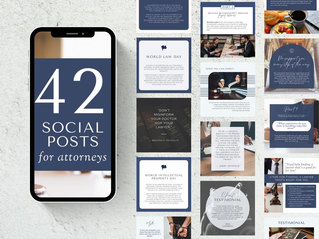 Law Firm Instagram Template, Social Media IG Post for Lawyers and ...