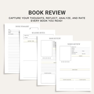 Reading Journal Printable Book Tracker Journal, Reading Log Bookshelf ...