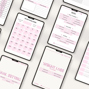 Digital Weight Loss Planner Self Care Journal Weightloss Challenge ...