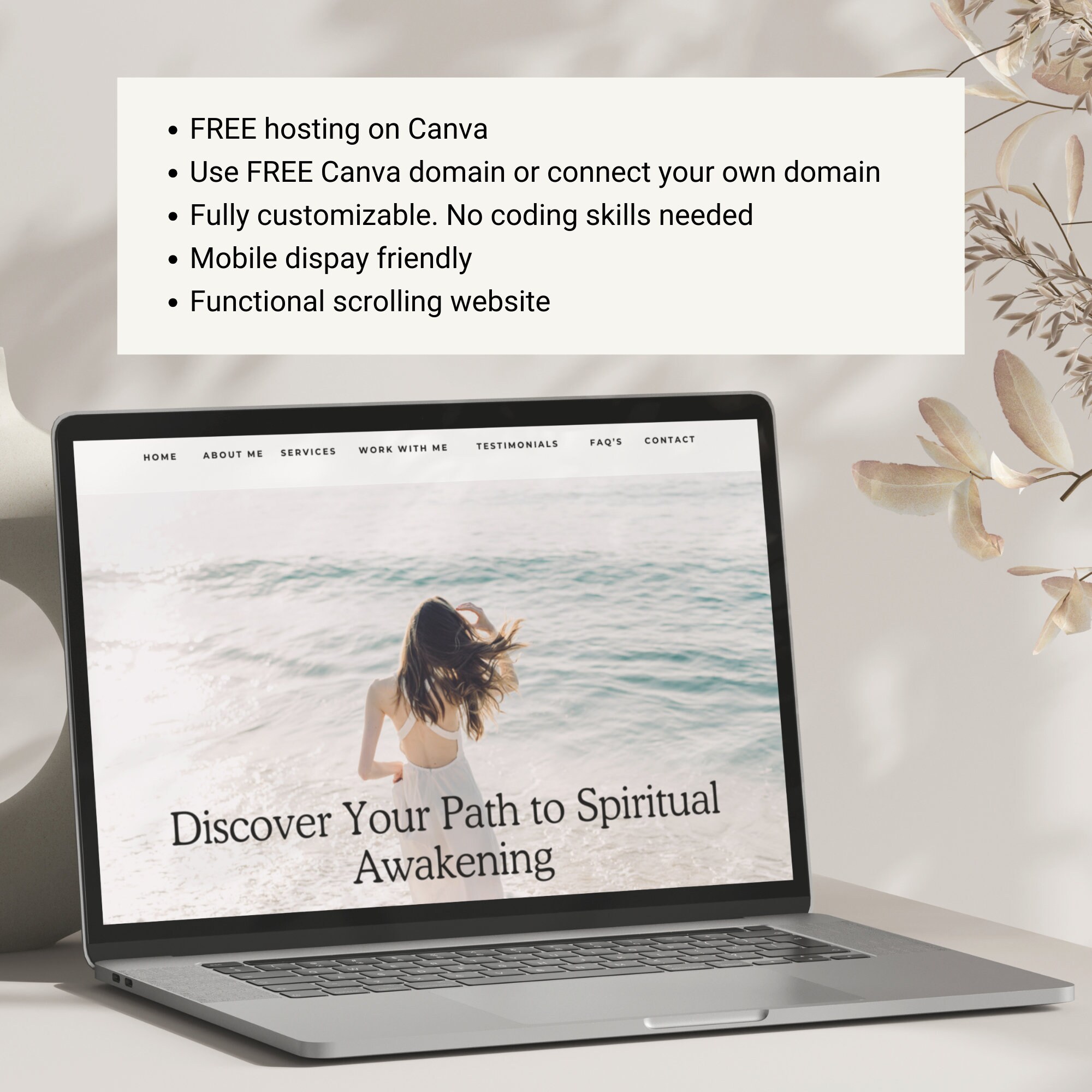 Spiritual Coach Website Template: Mystical Canva Design (PDF) - Etsy