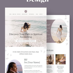 Spiritual Coach Website Template for Spiritual Mystical Website Design ...