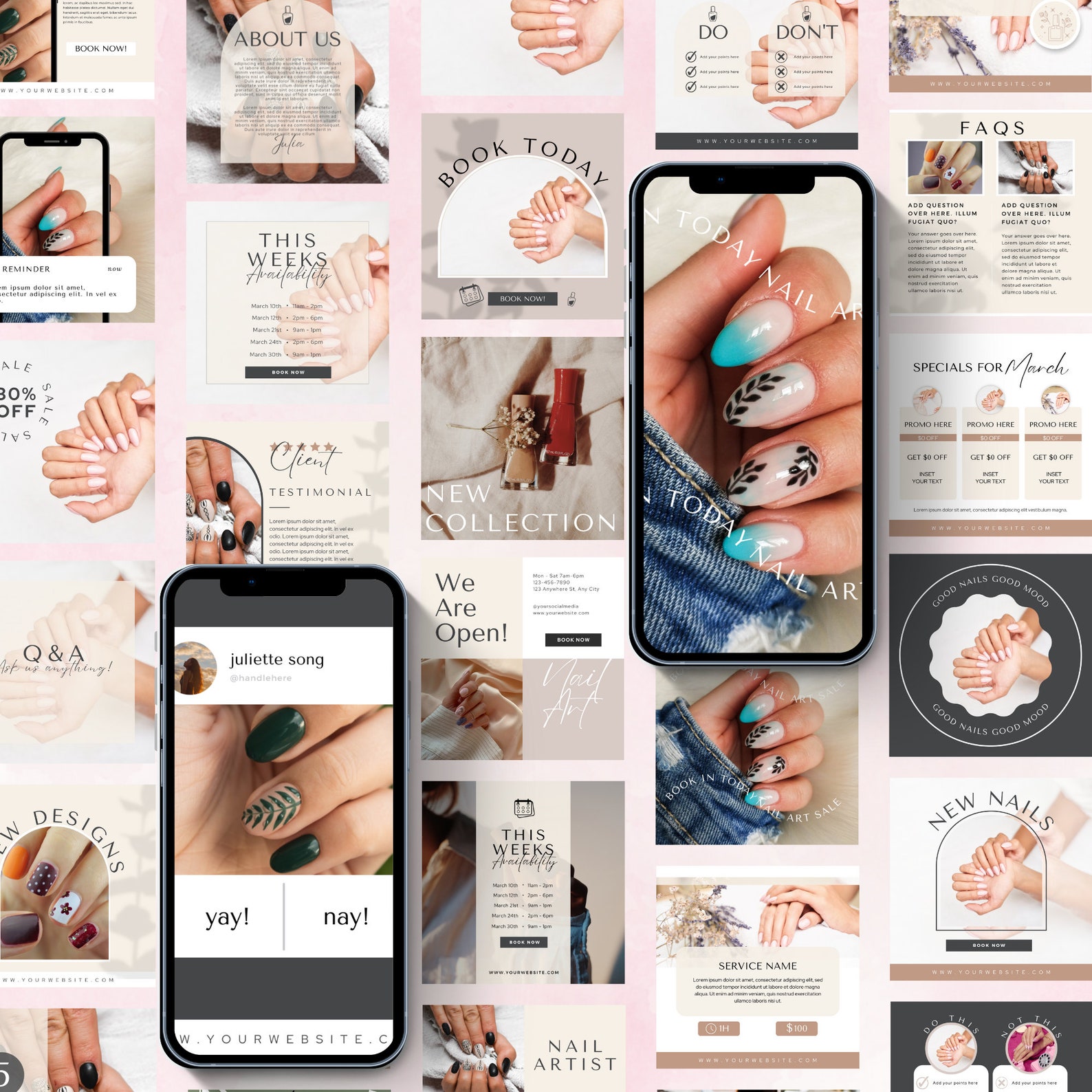 Nail Tech Instagram Post, Nail Tech Marketing Content, Nail Technician ...