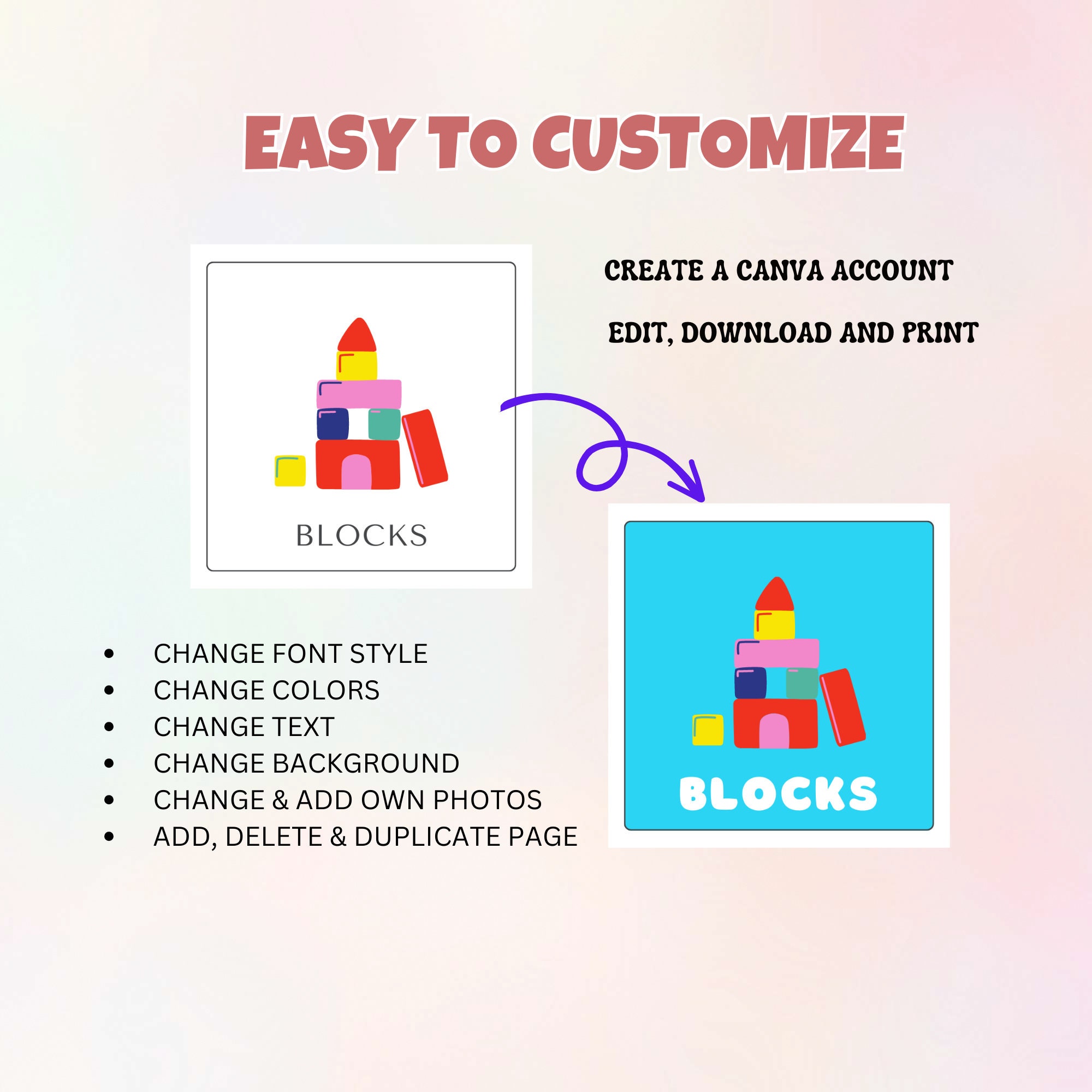 Toy Bin Labels Pictures Editable Toy Organization Playroom Storage ...