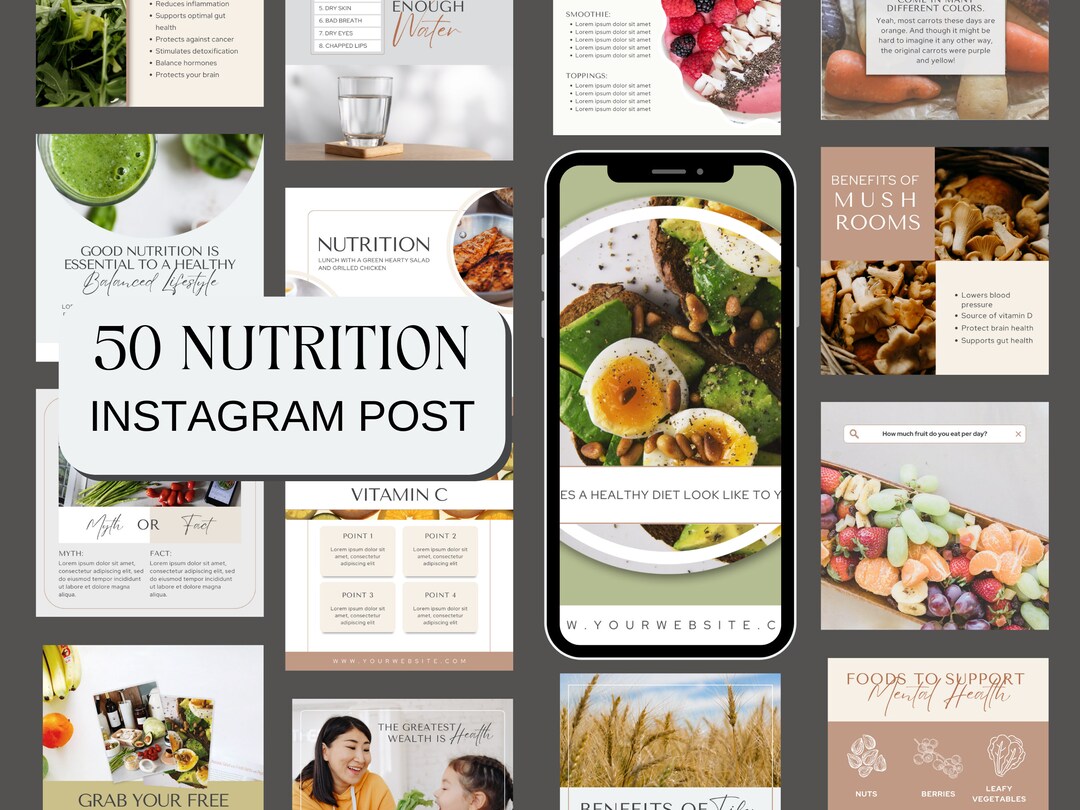 Food Nutrition Instagram Dietician IG Post Health Coach Social Media ...