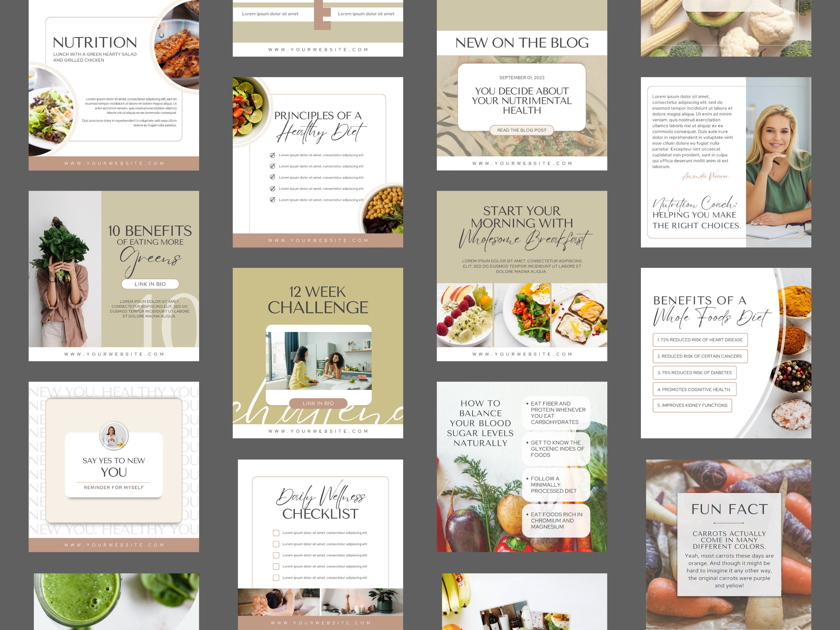 Food Nutrition Instagram Dietician IG Post Health Coach Social Media ...