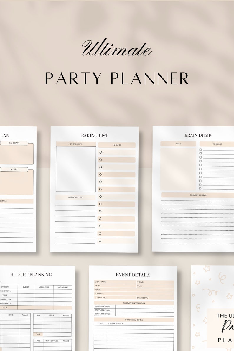 Ultimate Party Planner Printable: Event Planning Checklist (PDF ...