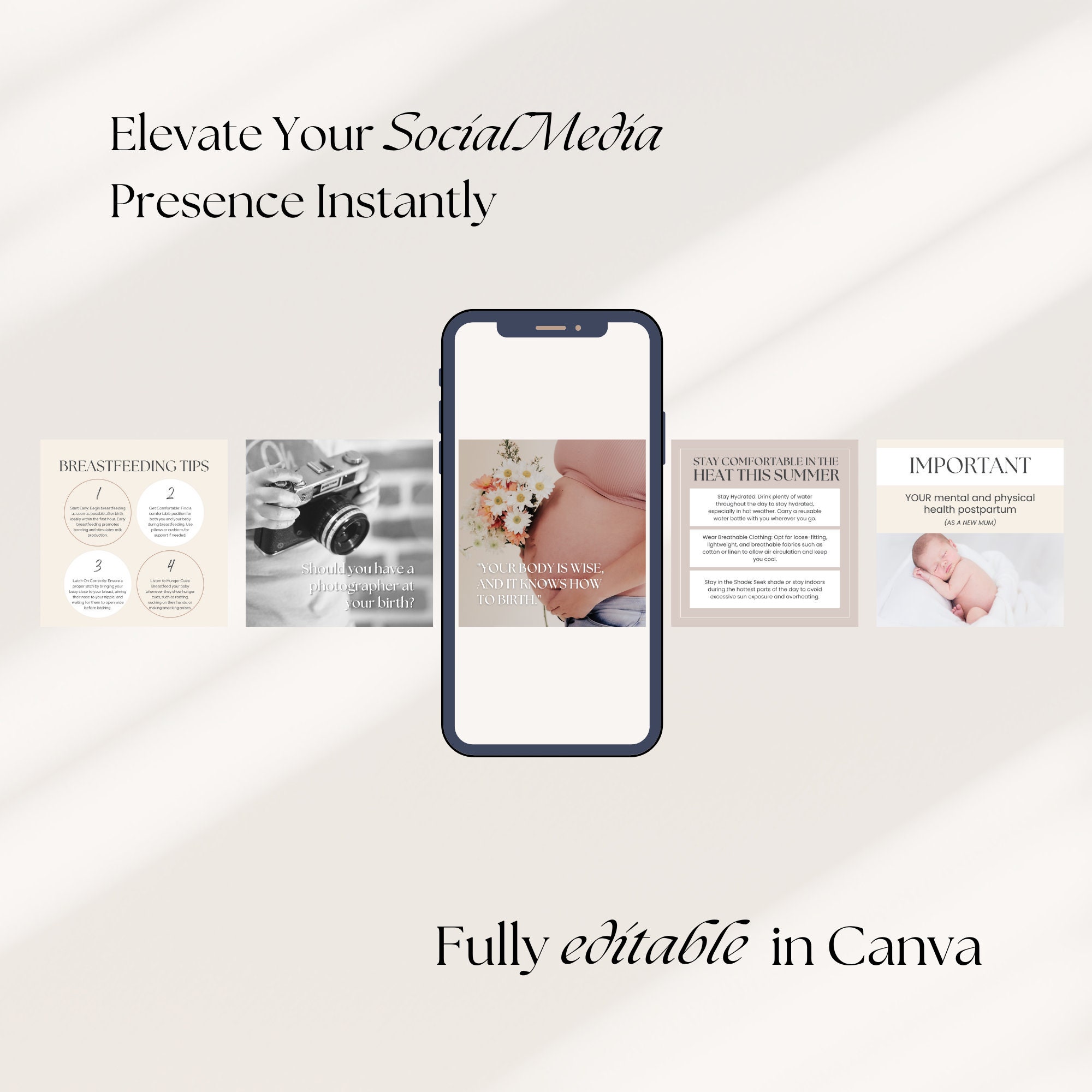 Doula Instagram Templates, Birth Worker Social Media, Childbirth ...