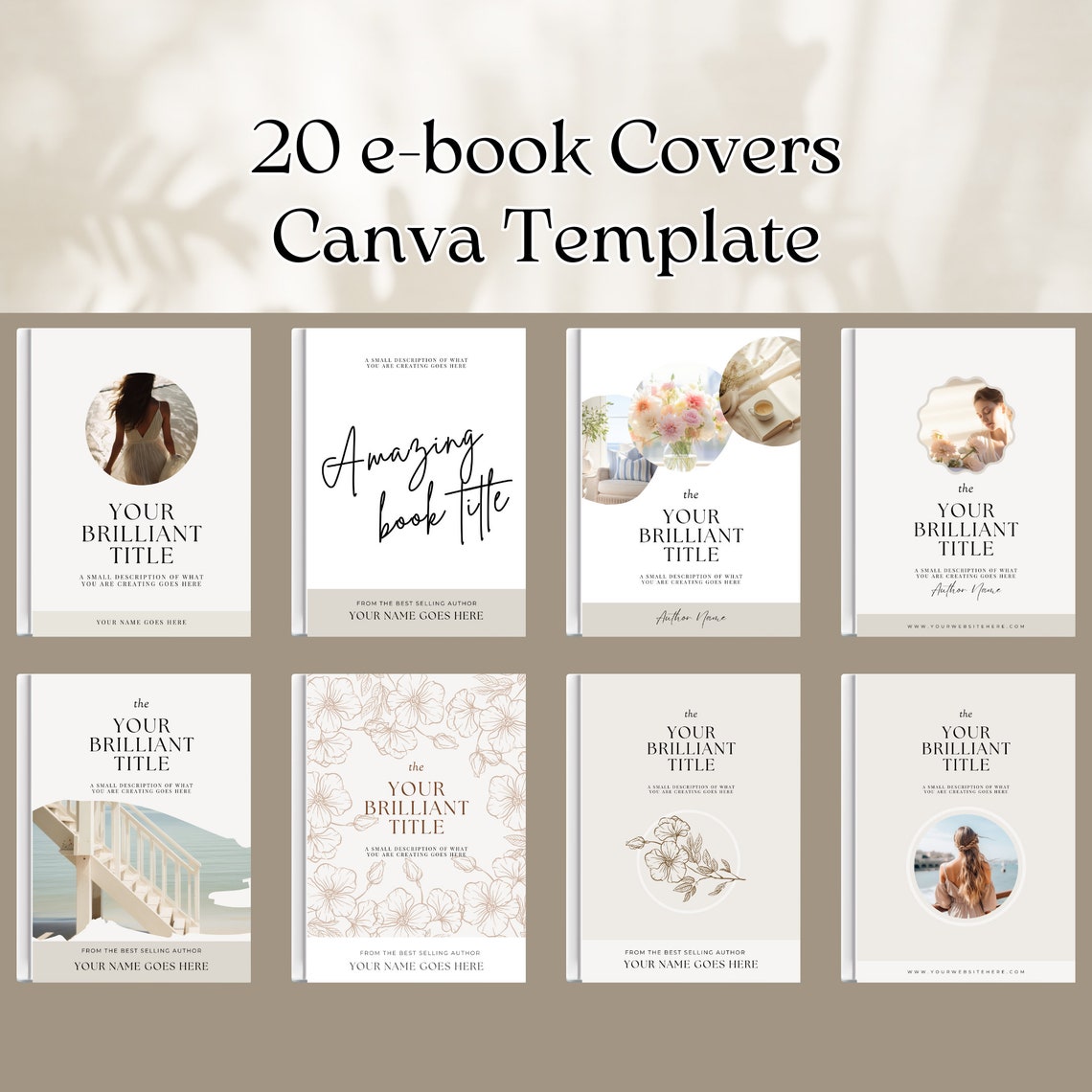 Ebook Cover Template Canva E-book Cover Design for Digital - Etsy