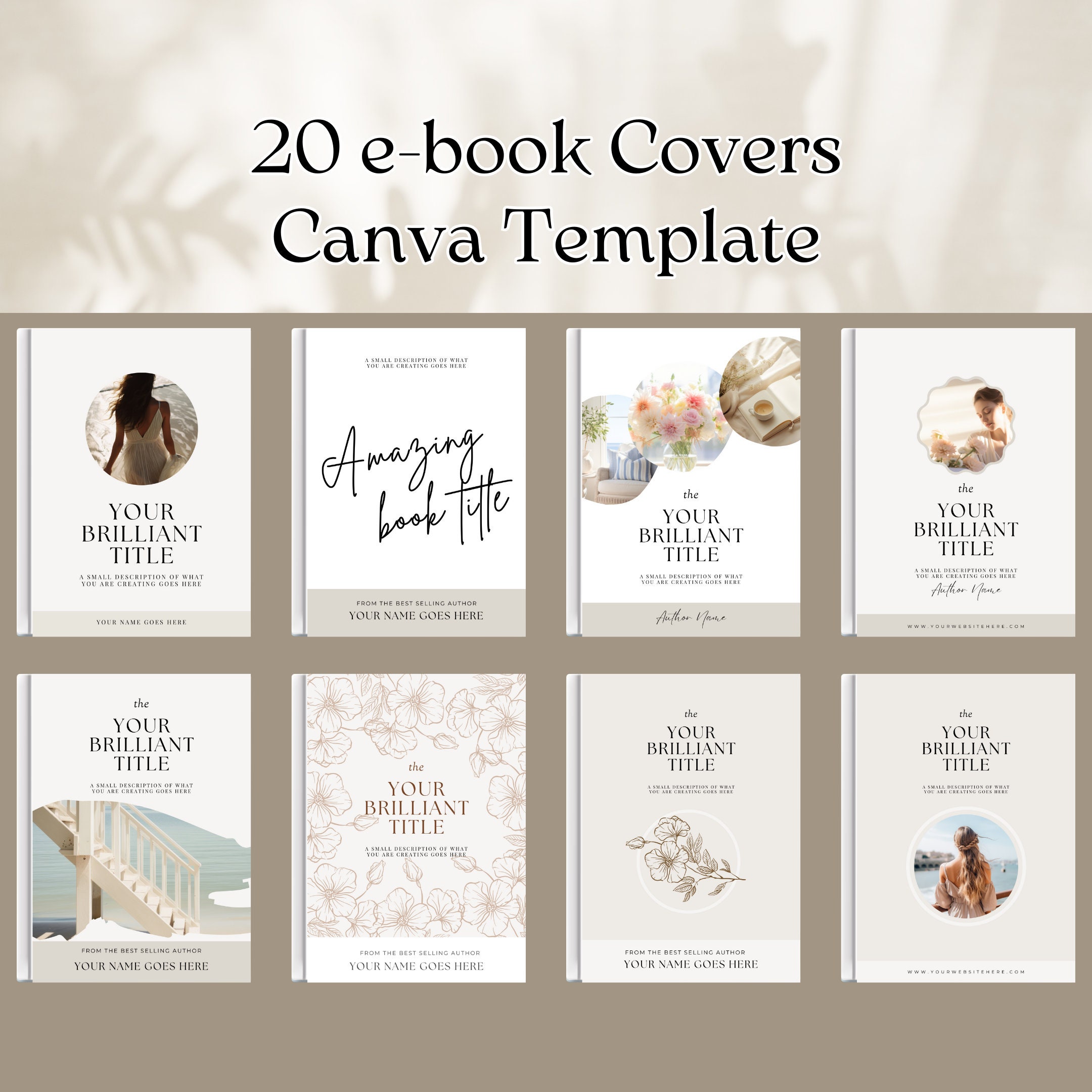 Ebook Cover Template Canva E-book Cover Design for Digital - Etsy