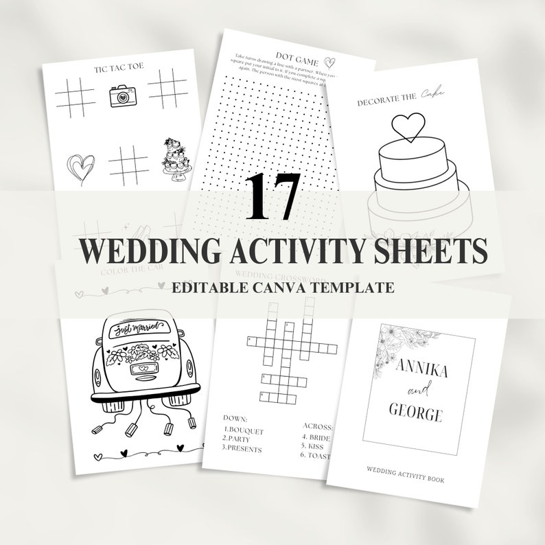 Kids Wedding Activity Book for Children Wedding Coloring Page Preschool ...