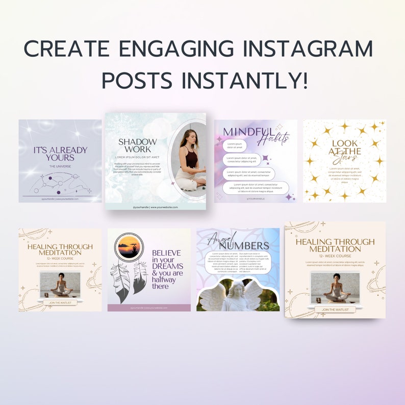 Spiritual Instagram Post Template, Spiritual Coach, Mystical Instagram ...