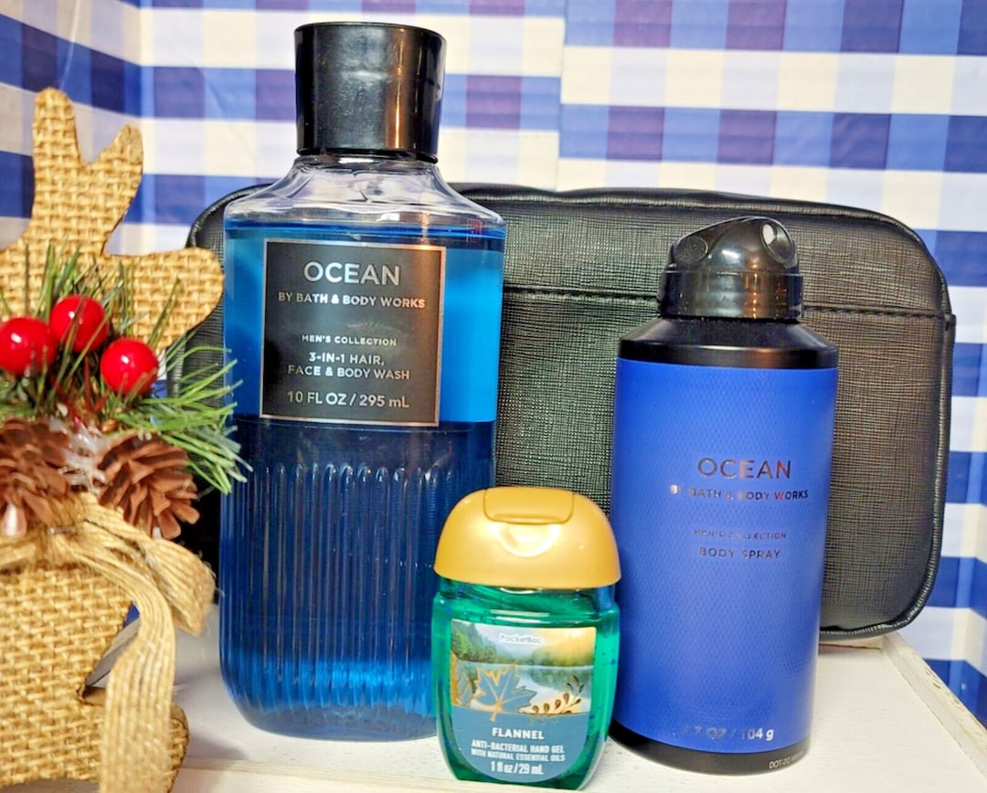 Ocean 3-in-1 Hair, Face and Body Wash, Body Spray and Toiletry Bag. - Etsy