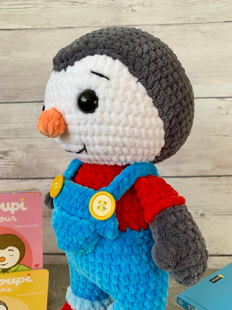 T'choupi - Amigurumi Crochet Pattern - Tchoupi Plush - Crochet Penguin ...