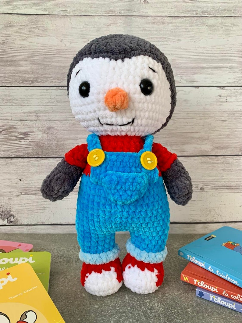 T'choupi - Amigurumi Crochet Pattern - Tchoupi Plush - Crochet Penguin ...