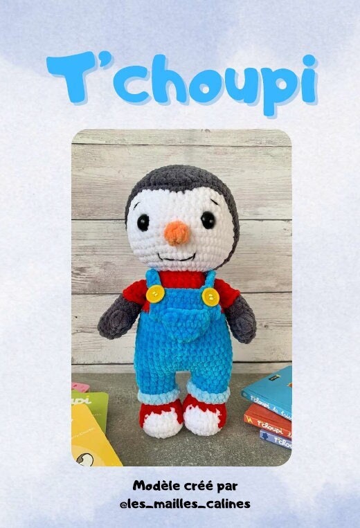 T'choupi - Amigurumi Crochet Pattern - Tchoupi Plush - Crochet Pattern ...