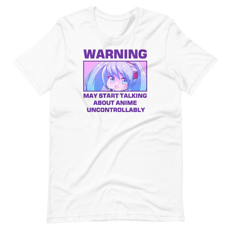 Anime Girl Shirt Nerd Warning Obsessed With Anime Funny Talkative Cute ...