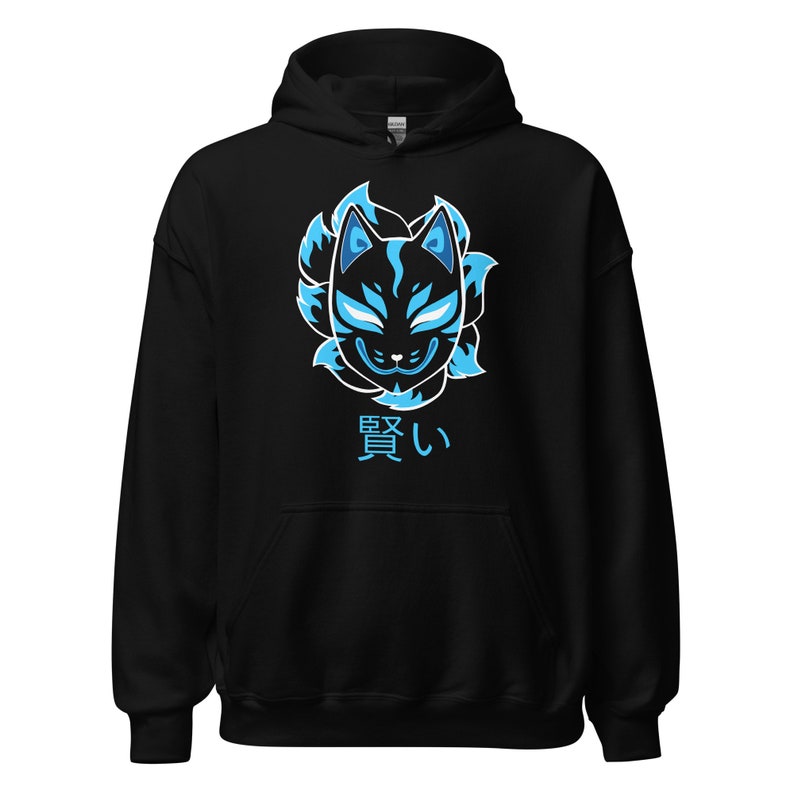 Blue White Cunning Clever Kitsune Fox Mask | Japan | Yokai | Oni ...
