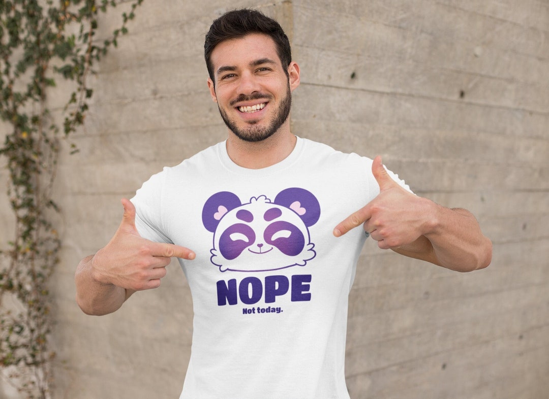 Cute Snarky Nope Panda Not Today No BS Grinning Cute Kawaii Animal Not ...