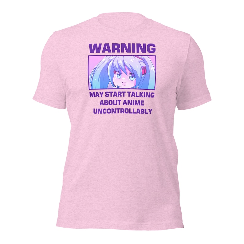 Anime Girl Shirt Nerd Warning Obsessed With Anime Funny Talkative Cute ...