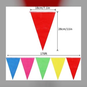 1020ft Colorful Pennant Banner Flags - 720pcs Multicolor Bunting for ...