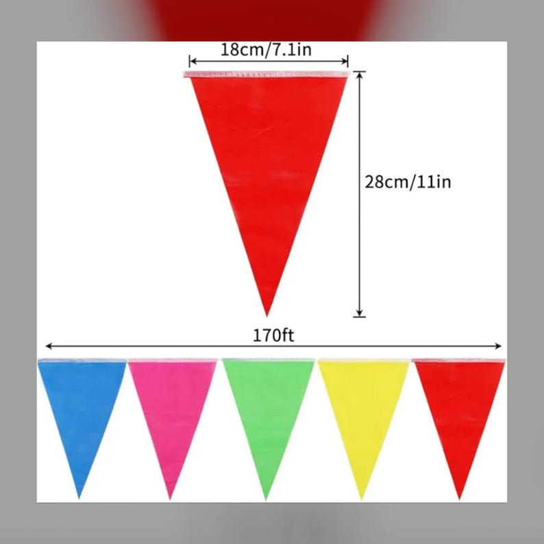 1020ft Colorful Pennant Banner Flags - 720pcs Multicolor Bunting for ...