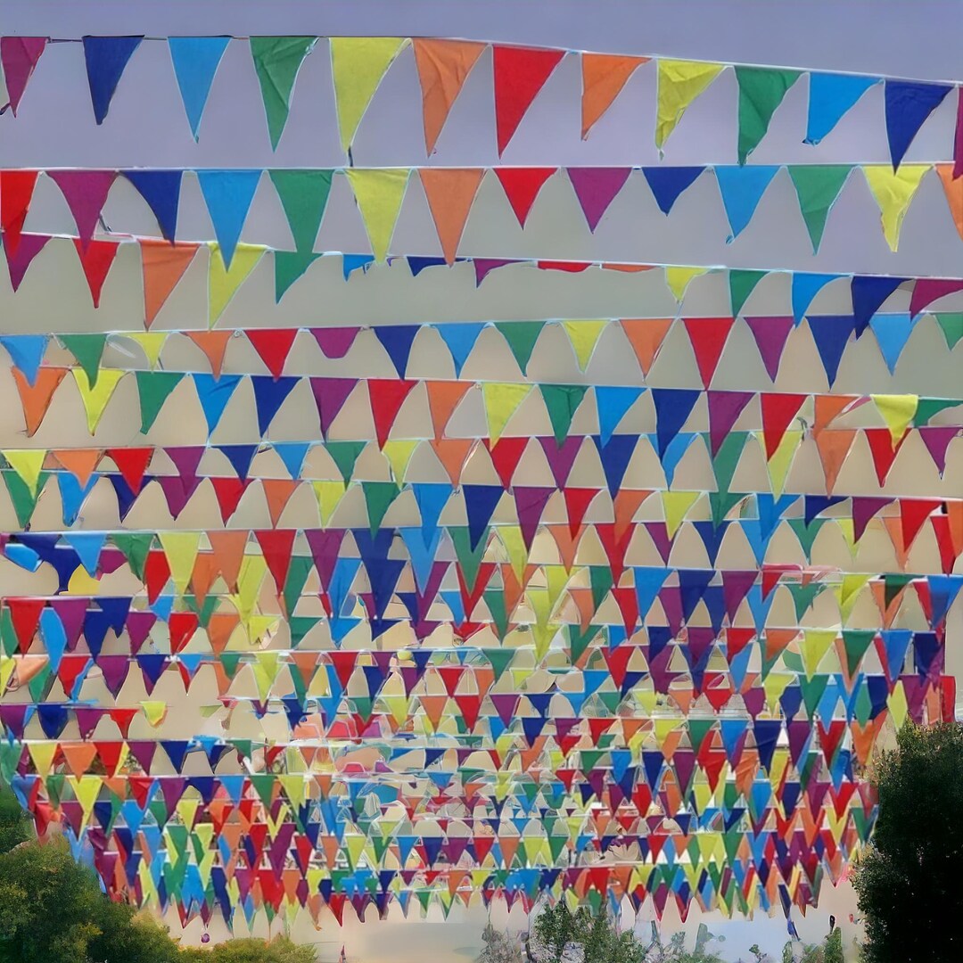 1020ft Colorful Pennant Banner Flags - 720pcs Multicolor Bunting for ...