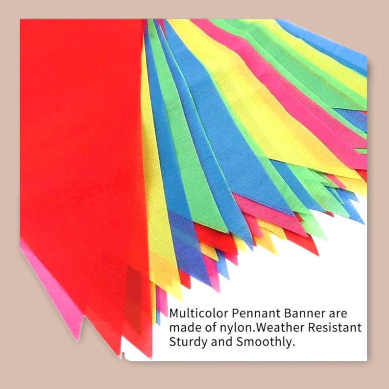 1020ft Colorful Pennant Banner Flags - 720pcs Multicolor Bunting for ...