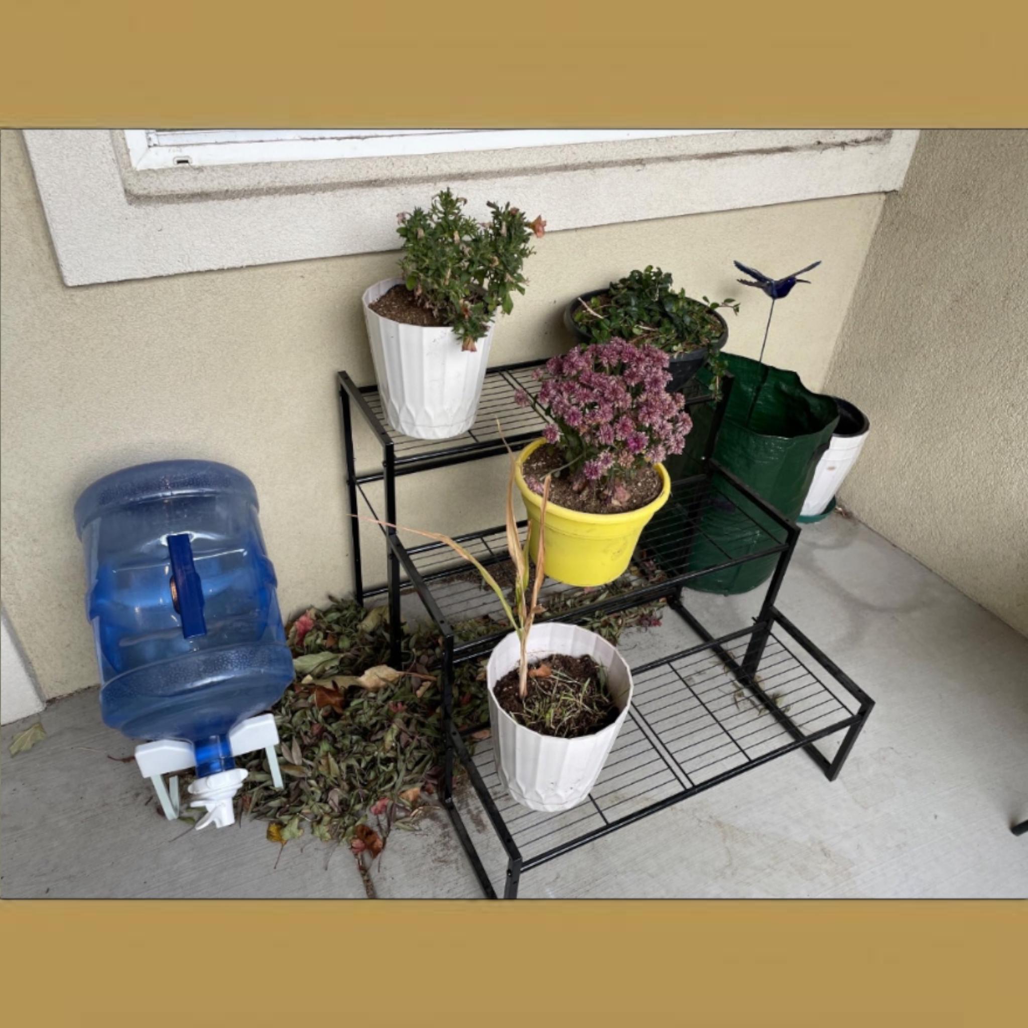 3 Tier Stackable Metal Plant Stand for Indoor Outdoor Use – Heavy Duty ...