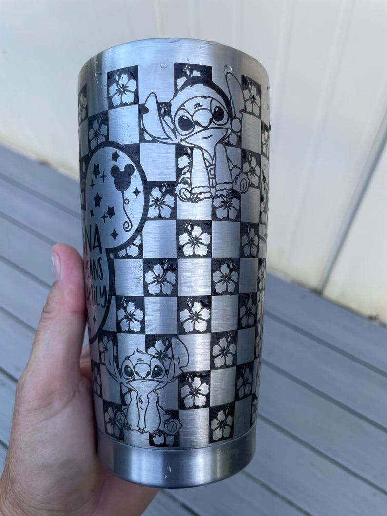 Stitch Movie Character Laser Engraved Tumbler Wrap (digital Download ...