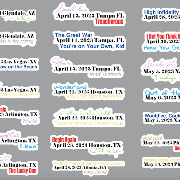 Eras Tour Sticker - Etsy