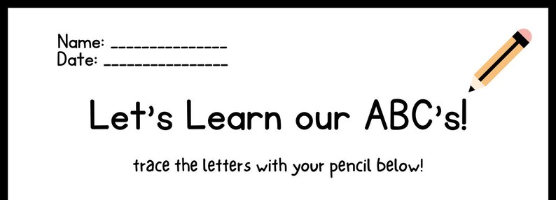 Let's Learn Our Abc's Printable Worksheet for Pre-k Students Teachers ...