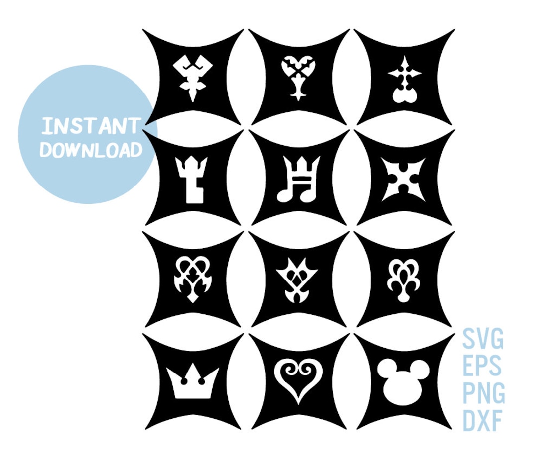 Kingdom Hearts Pattern Digital Download I SVG Files - Etsy