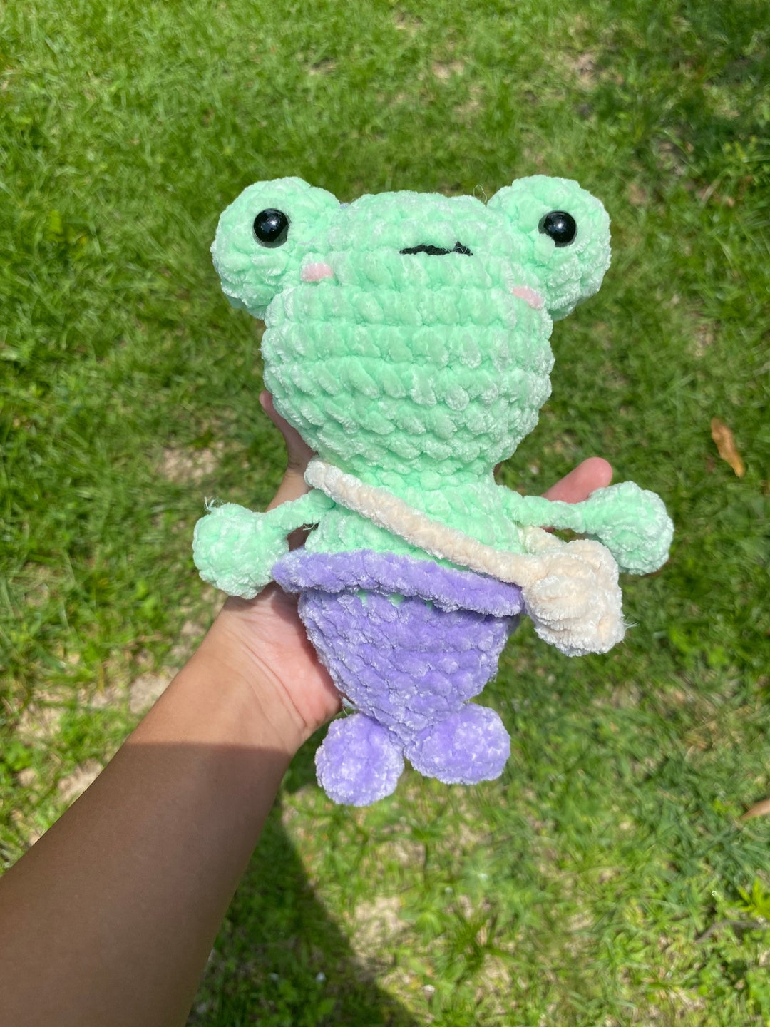 Crochet Merfrog Plushie, Frog Plushie, Frog Amigurumi, Stuffed Animal ...