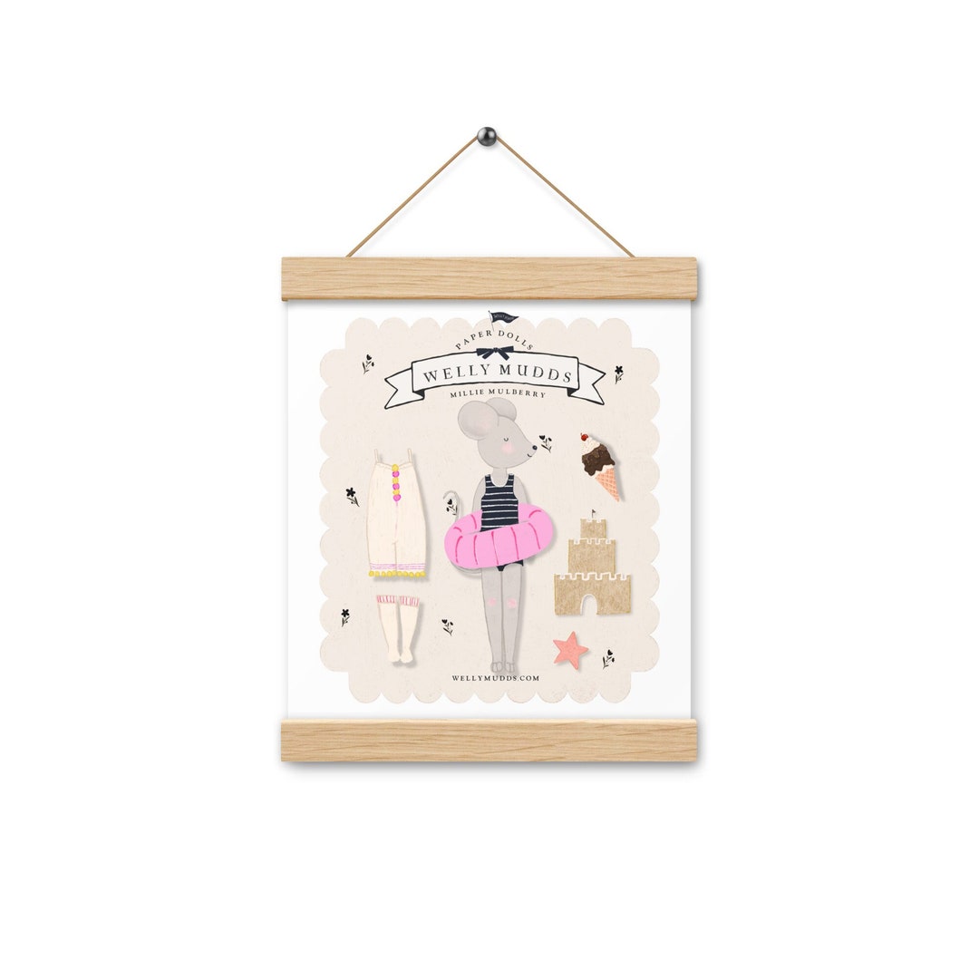 Kids Wall Art Cute Kid Poster Illustrated Mouse Hand - Etsy