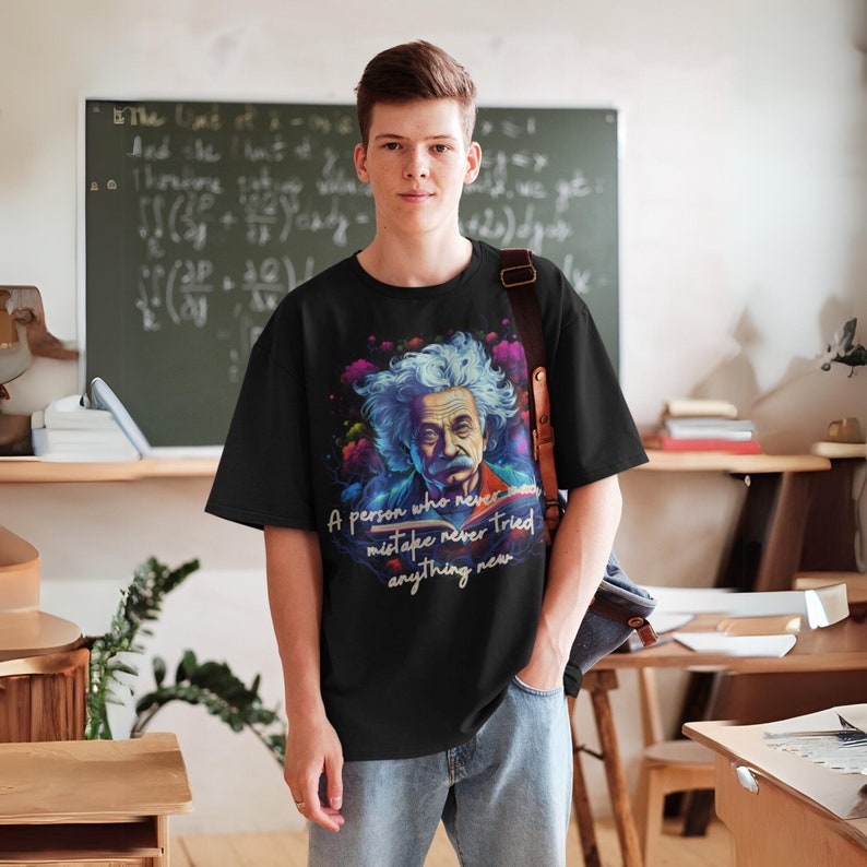 Einstein Shirt, Albert Einstein Famous Quote Shirt, Motivational Shirt, Trendy Tee, Teacher Gift ...